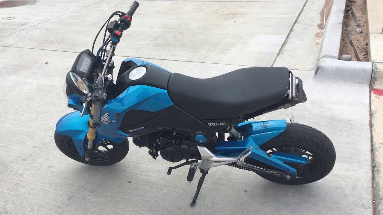 My 2014 custom blue Honda Grom :) - YouTube