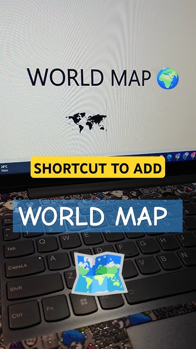 Shortcut key to add World Map🗺️ #computer #pc #shortcut #windows #world #map #worldmap #asmr ...