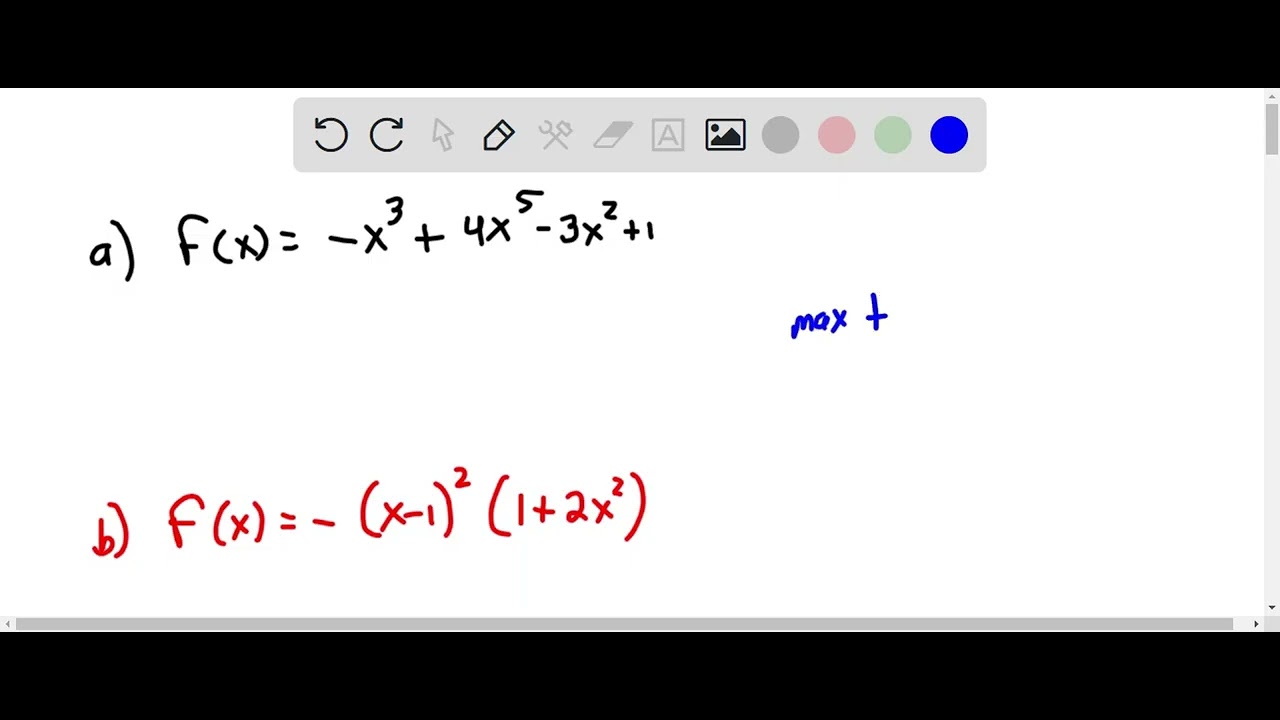 Example 7 Finding the Maximum Number of Turning Points Using the Degree ...