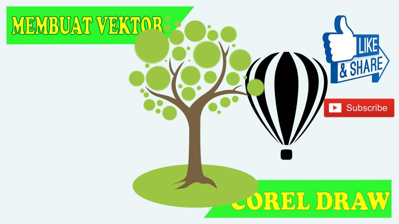 Membuat Vektor Pohon dengan Corel Draw - YouTube