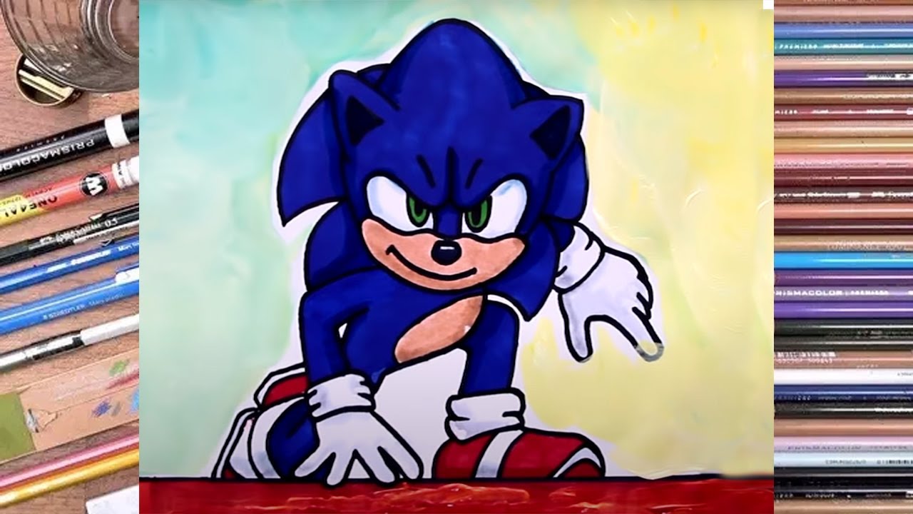 Drawing SONIC the Hedgehog 2 The Movie (Trailer Scene) - YouTube
