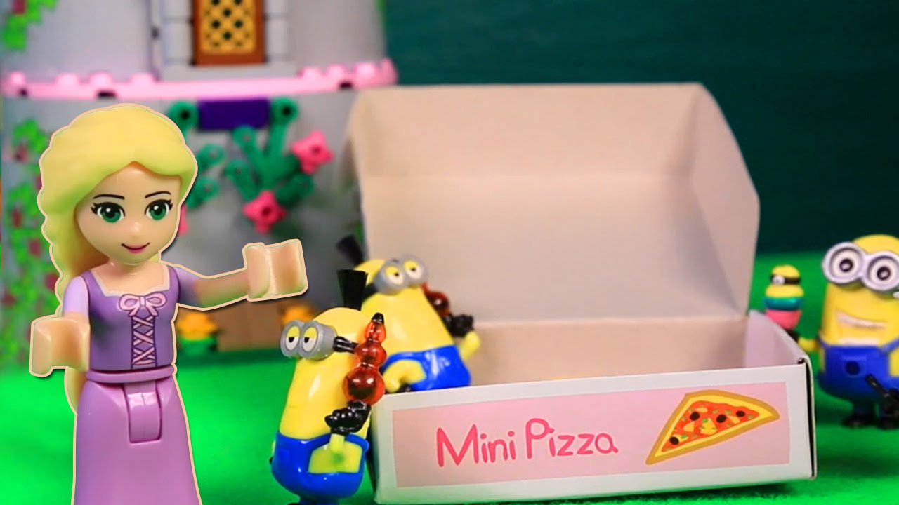 Миньоны привозят пиццу в башню Рапунцель | Minions deliver Pizza to ...