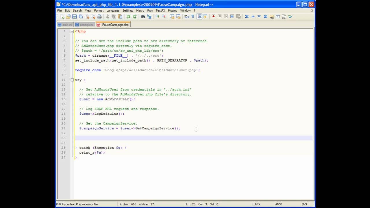 Getting Started with the AdWords API PHP Client Library - YouTube