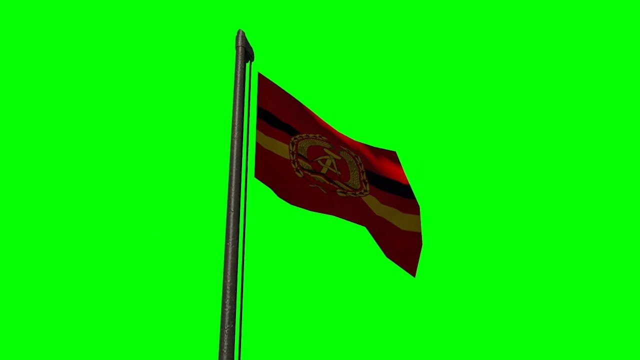 Flag of warships of volksmarine (VM), East Germany, green screen - YouTube