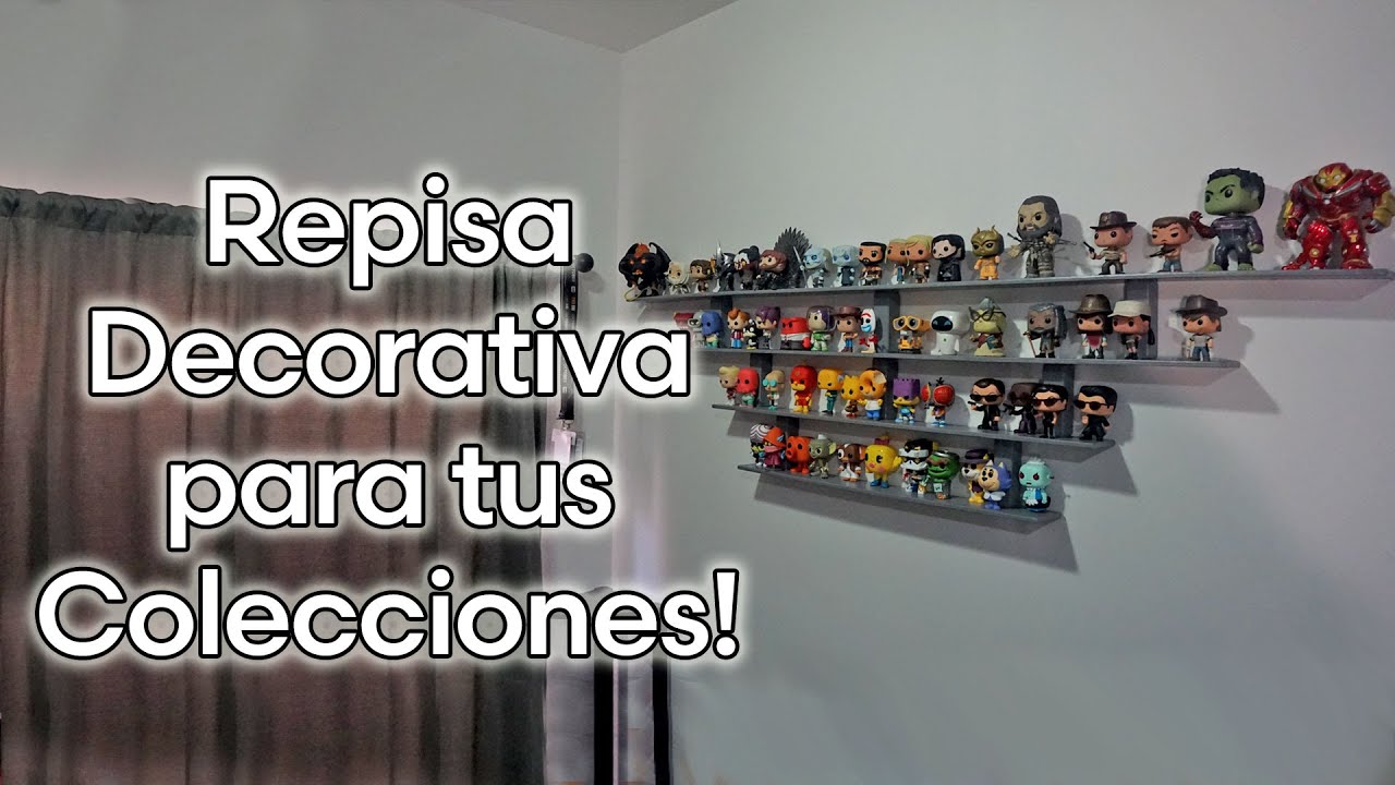 Como Hacer una REPISA DECORATIVA PARA CUALQUIER COLECCIONABLE 👾🤖🤡 - YouTube