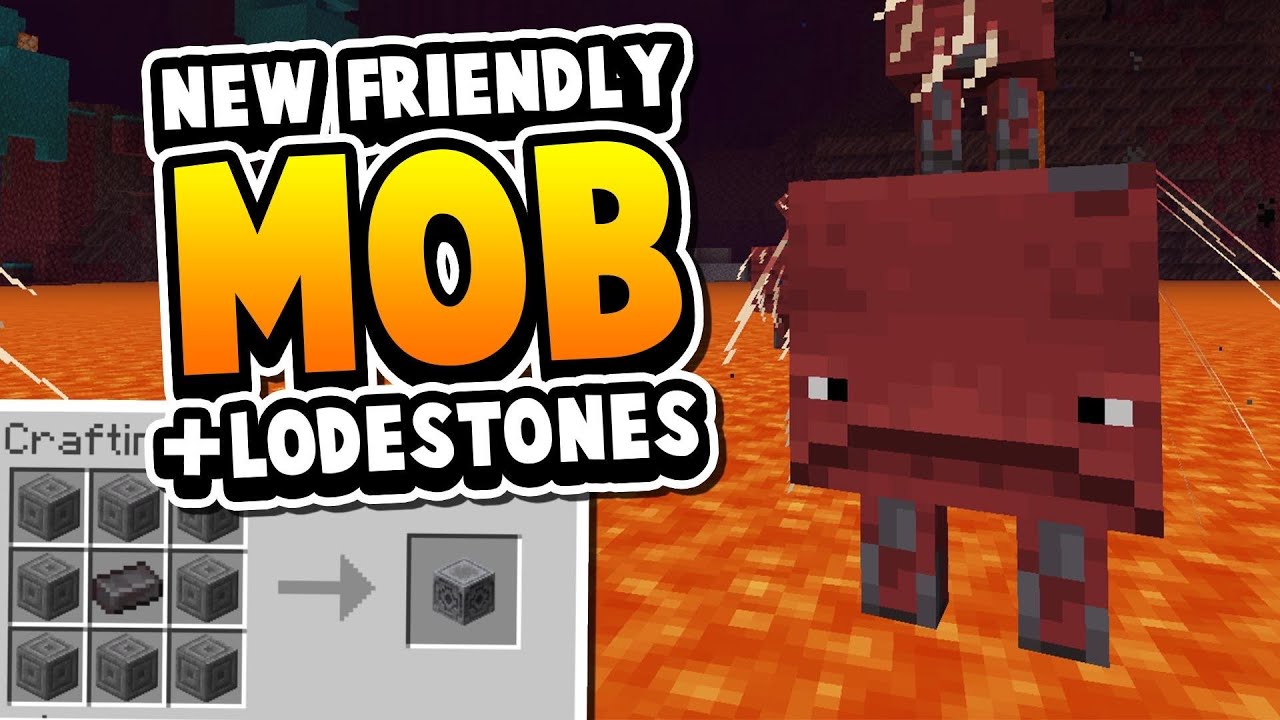 1.16: Tamable "Strider" Mob & A Unique Use For Netherrite - YouTube