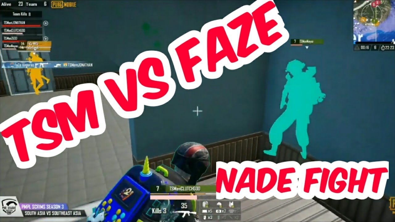 TSM Vs Faze | Nade Fight | PMPL Scrims Highlight - YouTube