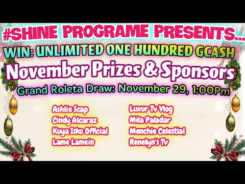 UMPISA NA NG DAILY VIDEO PA ENTRY FOR NOVEMBER PRIZES - YouTube
