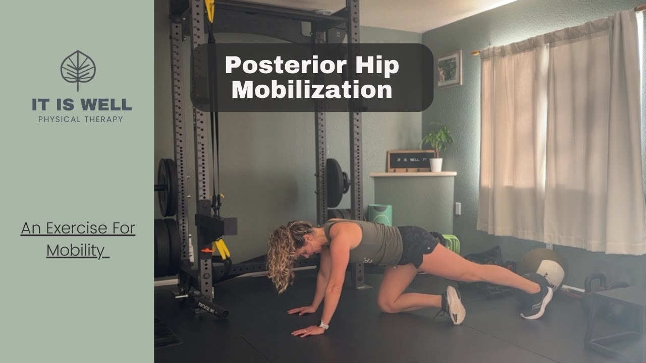 Posterior Hip Mobilization - Capsule Stretch - YouTube
