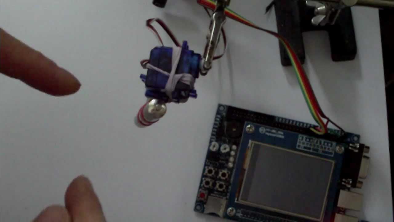 XY Laser control with RC Servos and Espruino for ARM - YouTube