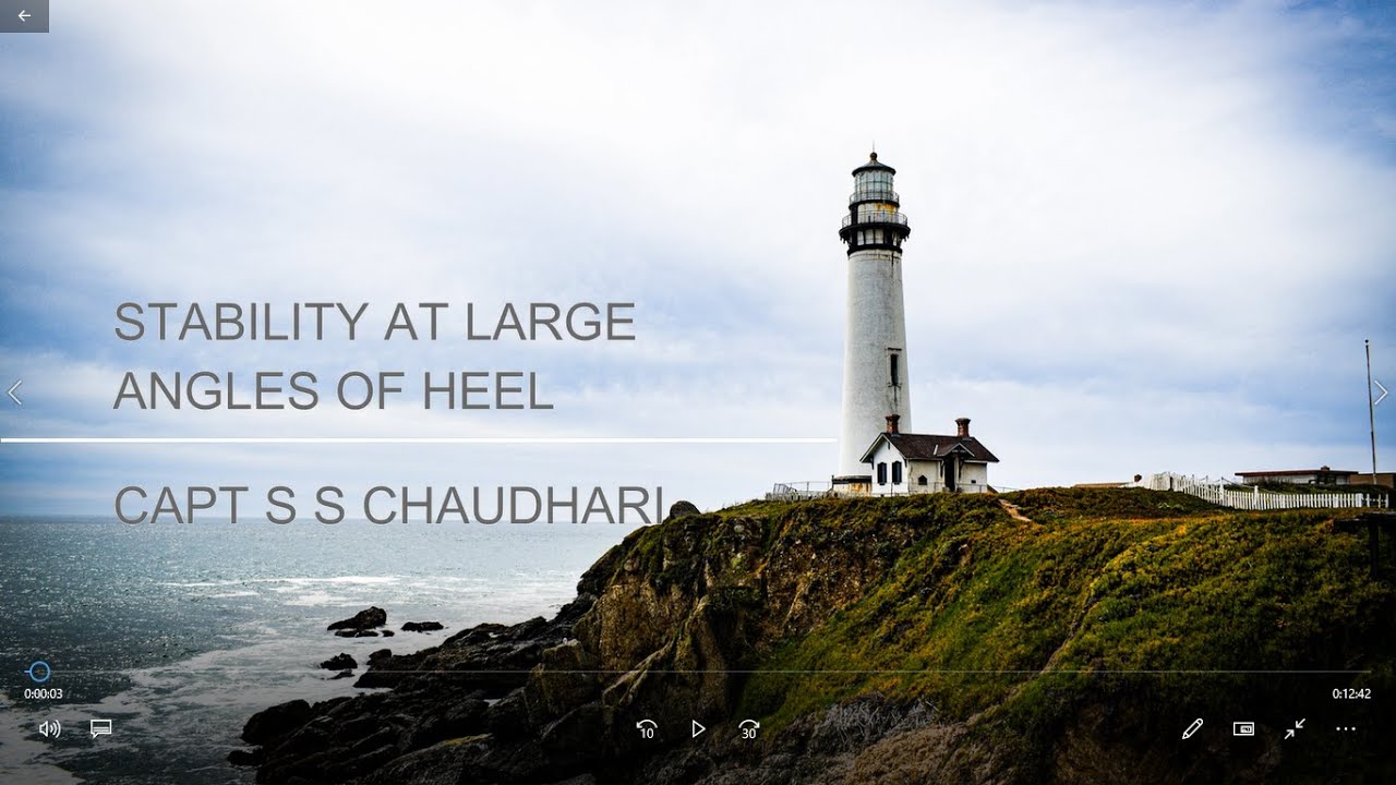 Ship Stability Video 56 - Stability at Large Angles of Heel - YouTube