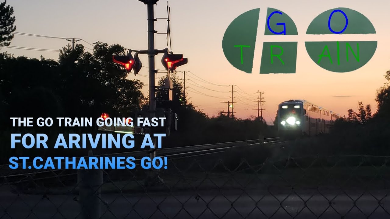GO TRAIN Going fast past a railroad crossing! - YouTube