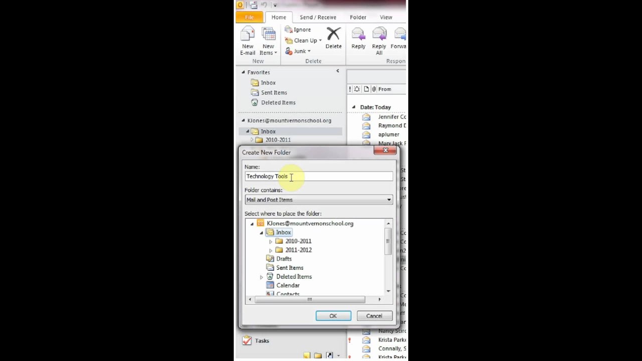 How To Make Folders In Microsoft Outlook YouTube How To Make Folders In Microsoft Outlook YouTube