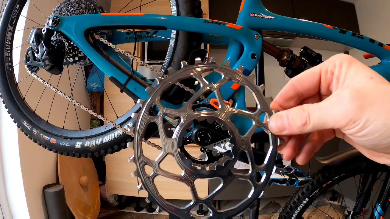 Absolute Black Oval chainring install - YouTube