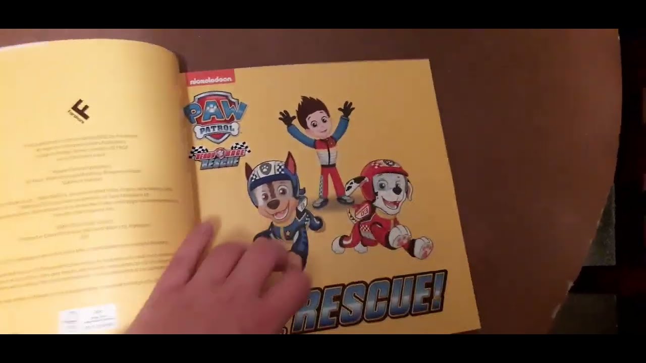 Me reading the Paw Patrol: Ready Race Rescue Book - YouTube