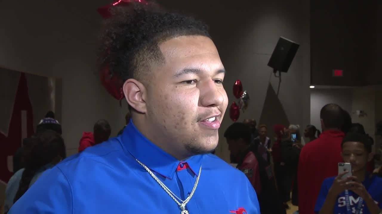 WATCH: Judson DL Darren Brown discusses commitment to SMU - YouTube
