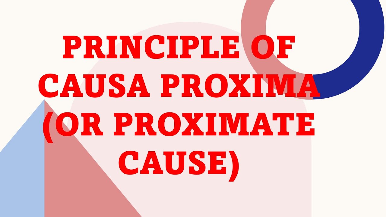 DEFINITION OF PROXIMATE CAUSE PRINCIPLE INS INSURANCE YouTube DEFINITION OF PROXIMATE CAUSE PRINCIPLE INS INSURANCE YouTube