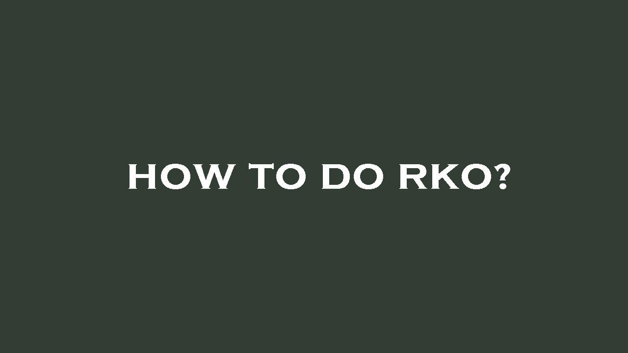 How to do rko? - YouTube