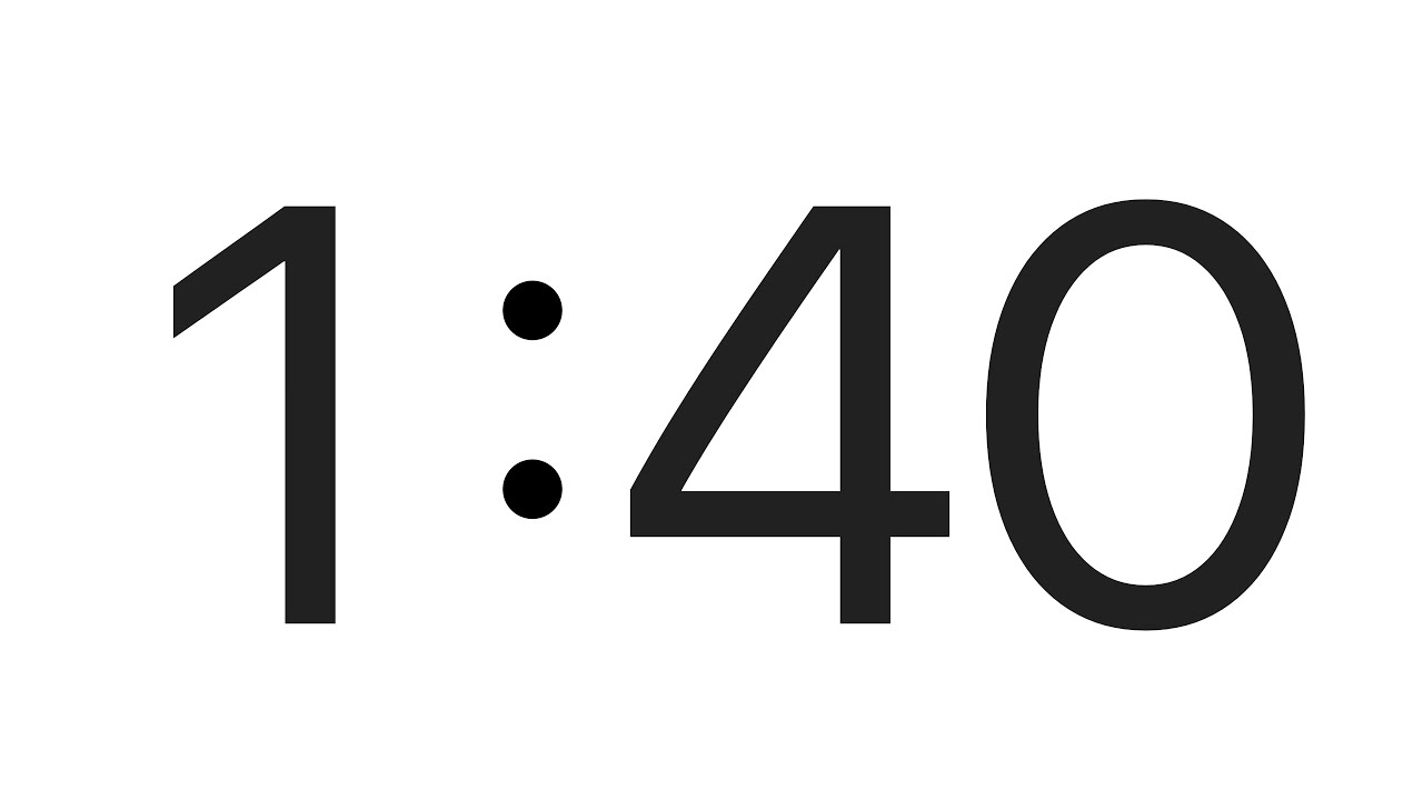 1 Minute 40 Second Timer (100 Seconds) - YouTube