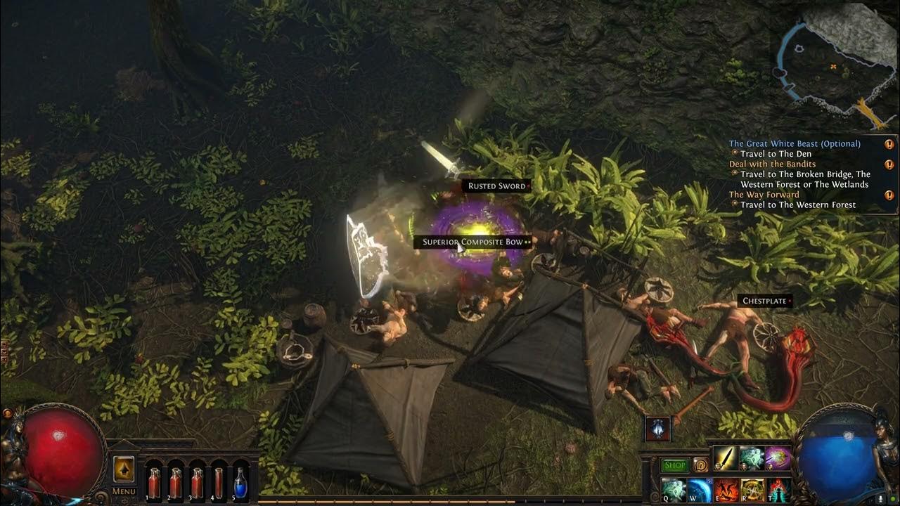 Path of Exile Necropolis Hardcore Ruthless SSF part 2-The god frog, Bandits, and a cool new ...