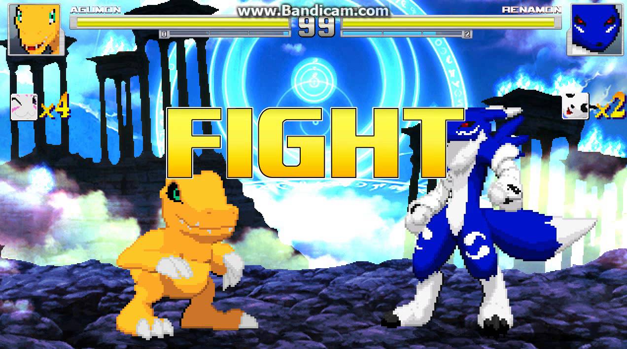Mugen:Agumon Vs Renamon - YouTube