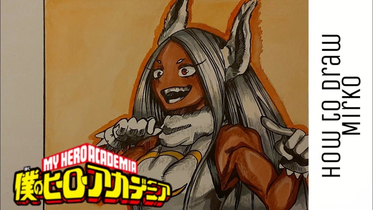How to draw Mirko - My hero academia - YouTube