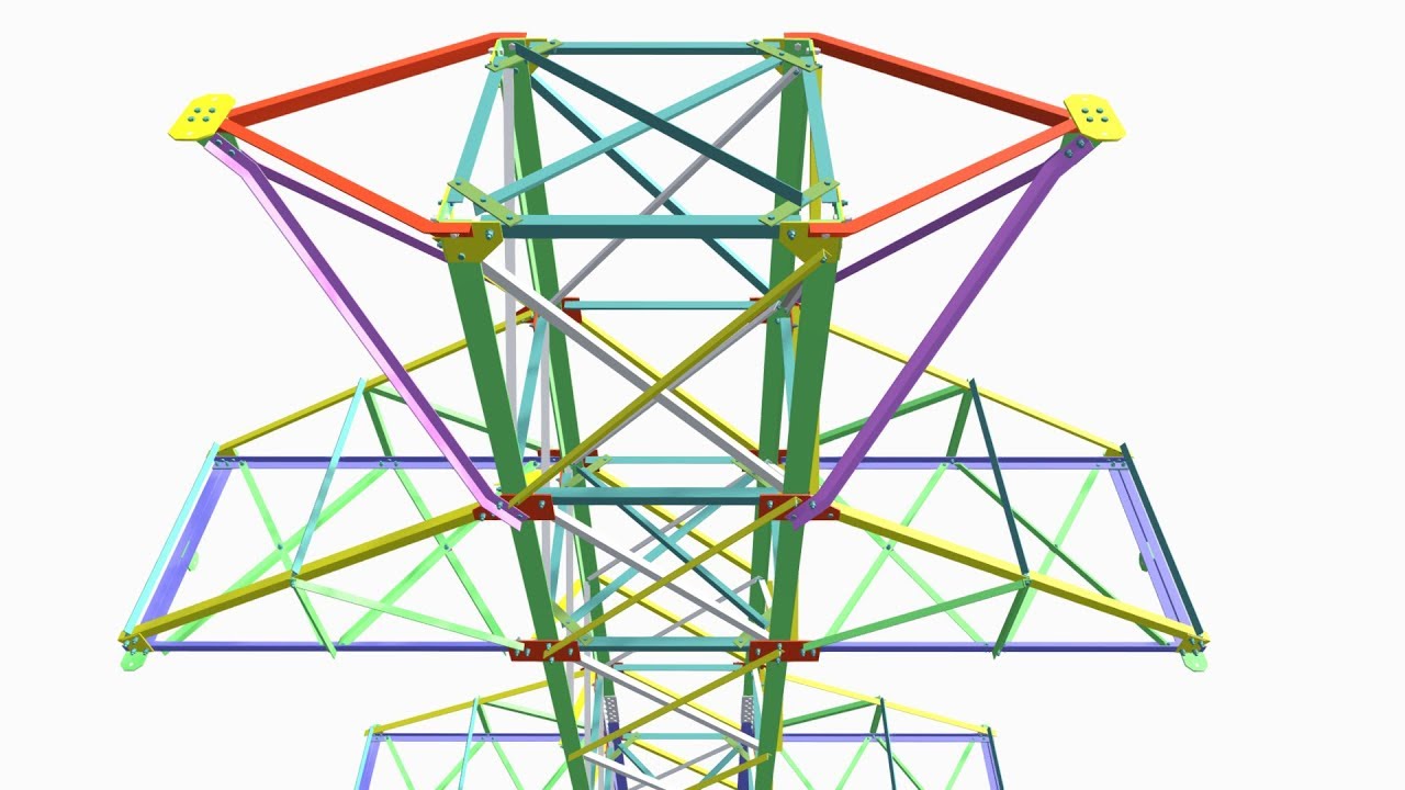 Transmission Tower - Tekla Structures - YouTube