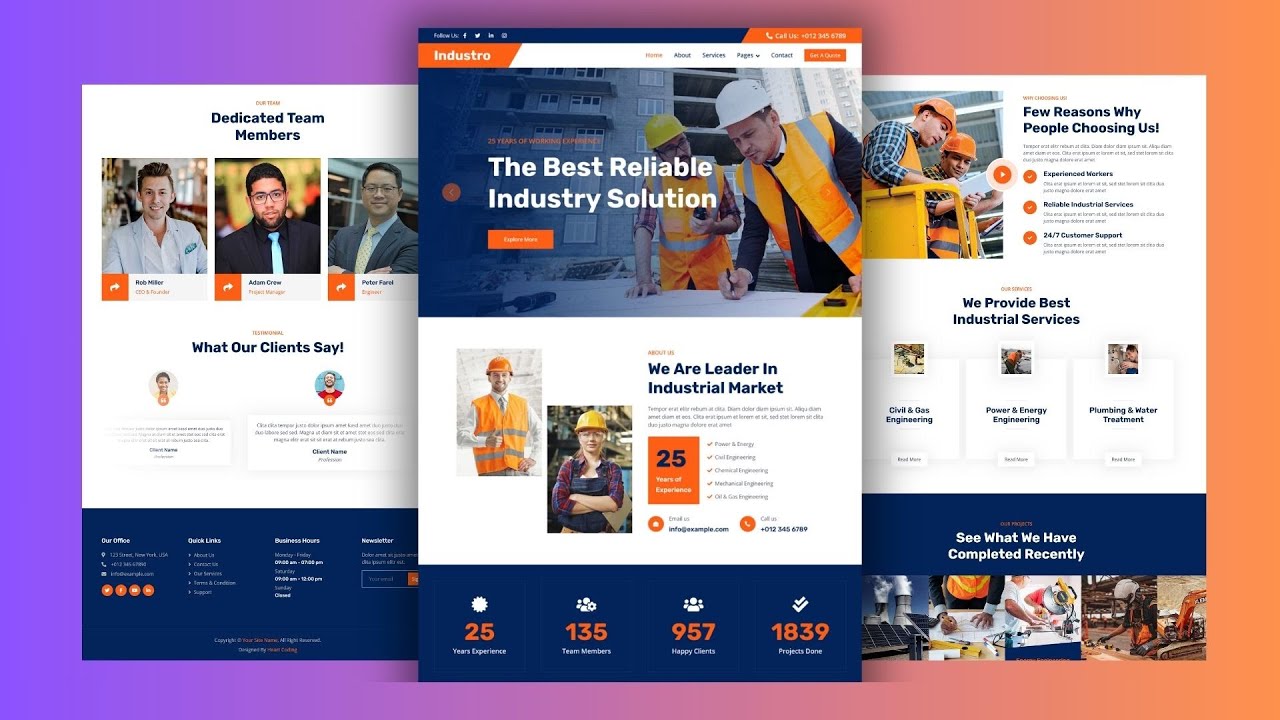How To Make A Landing Page Using HTML CSS and JavaScript | HTML CSS for ...