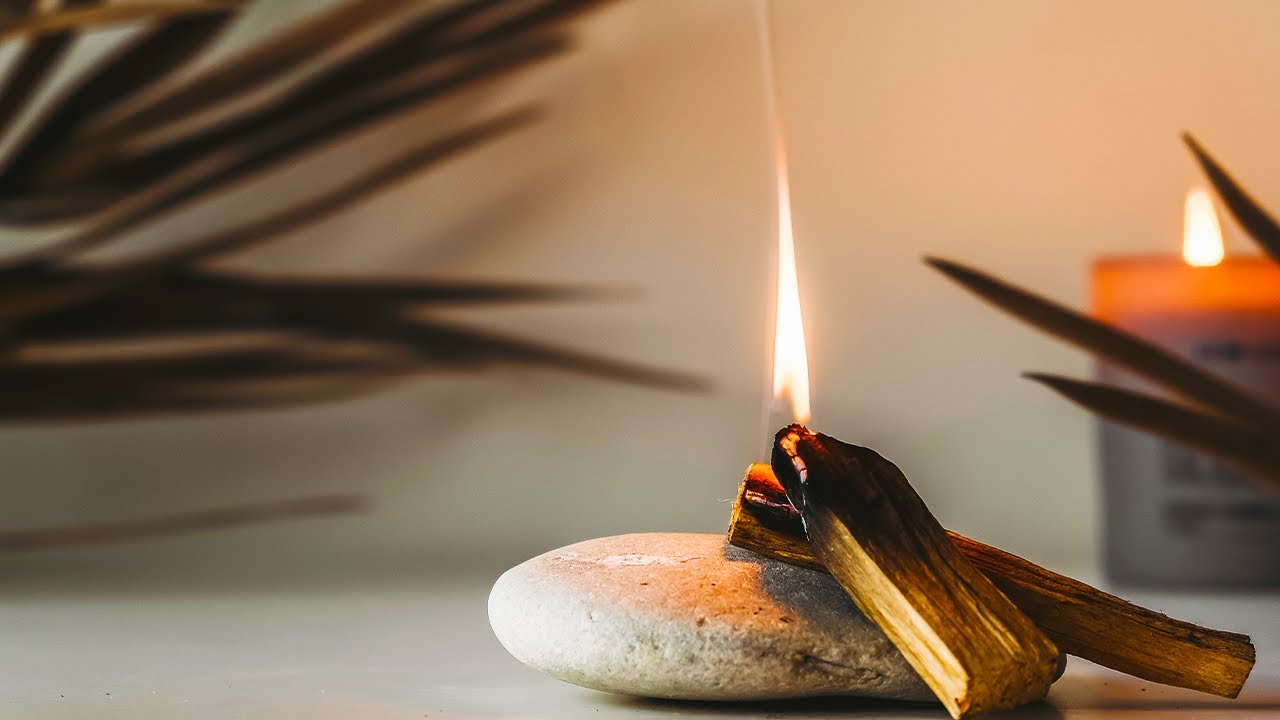 RELAXING BURNING INCENSE AND CANDLES, WATER FOUNTAINS, NATURE WATER ...