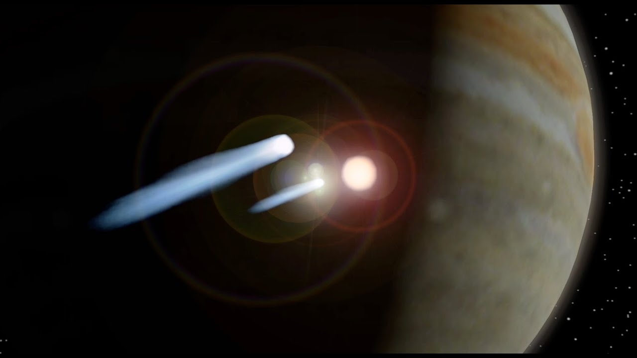 Shoemaker Levy 9 Impact on Jupiter animation - YouTube