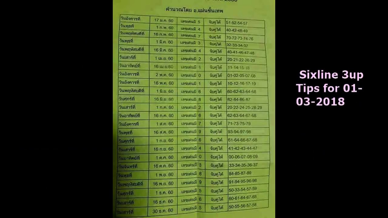 Thai Lottery Sixline Number Tips For 01 03 2018 YouTube thai-lottery-sixline-number-tips-for-01-03-2018-youtube