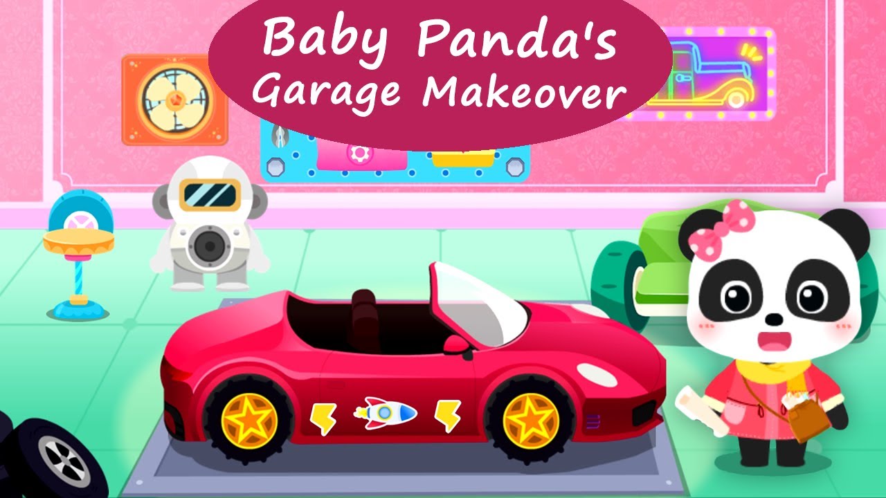Baby Panda's Garage Makeover - Let's renovate and decorate a cool garage! | BabyBus Games - YouTube