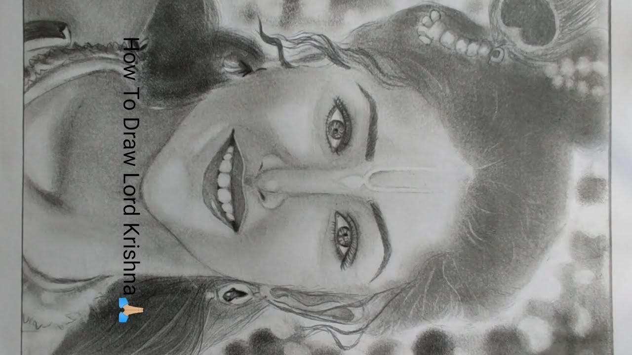 How To Draw Lord Krishna //With Pencil Shade - YouTube