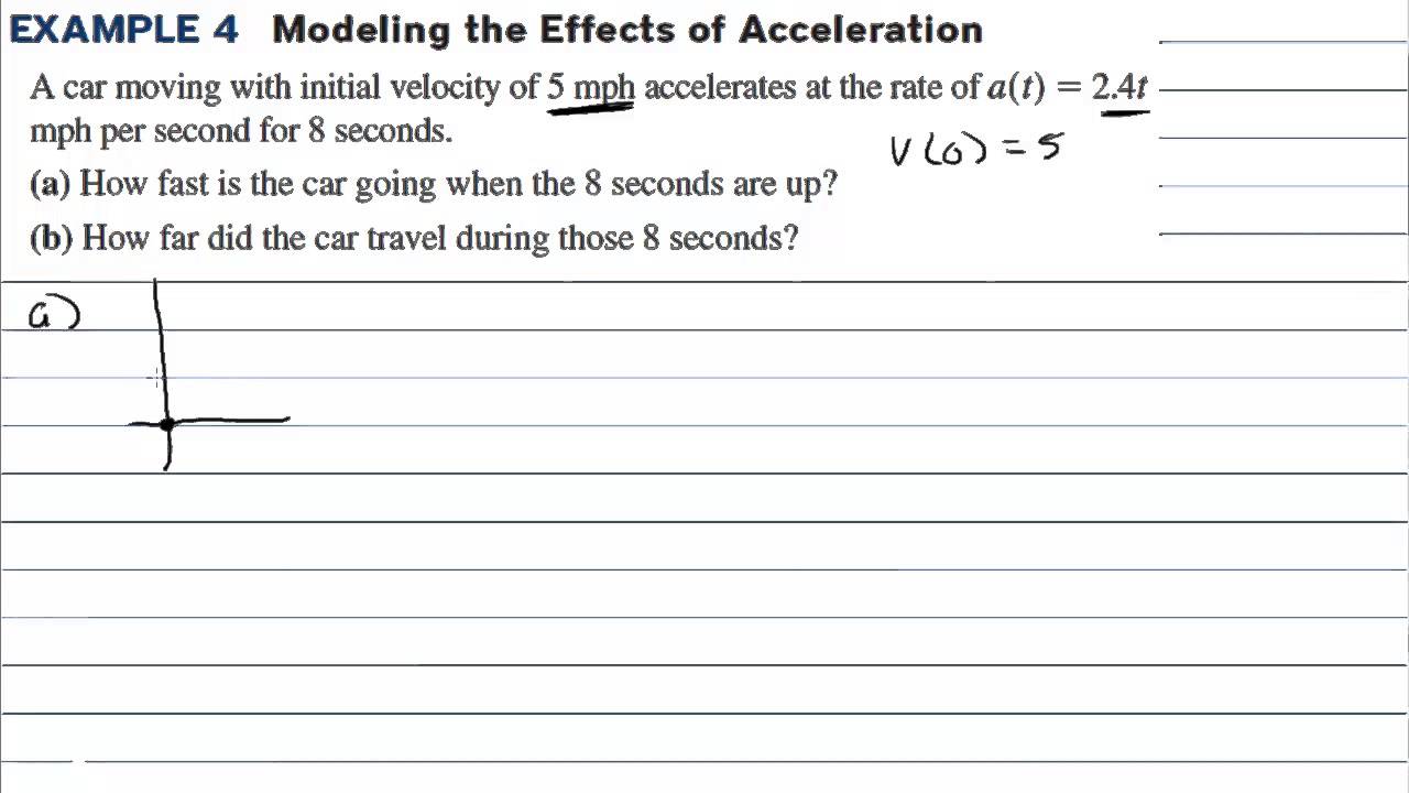 AP Calculus Section 7.1 Integral as Net Change - YouTube