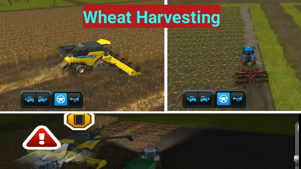 Wheat Harvesting in Farming Simulator 16 Gameplay - YouTube