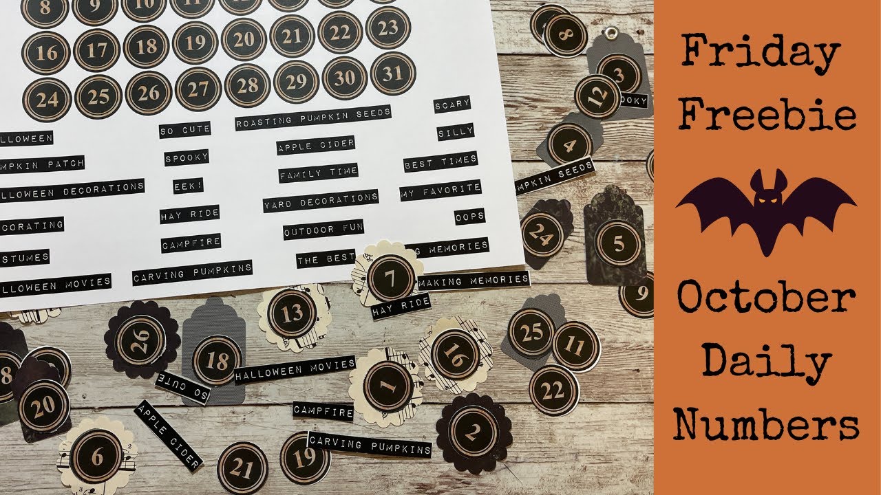 Friday Freebie //October Daily Numbers and words - YouTube