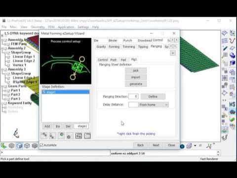 LS-PrePost eZSetup Workshop06-Process set up of flanging - YouTube