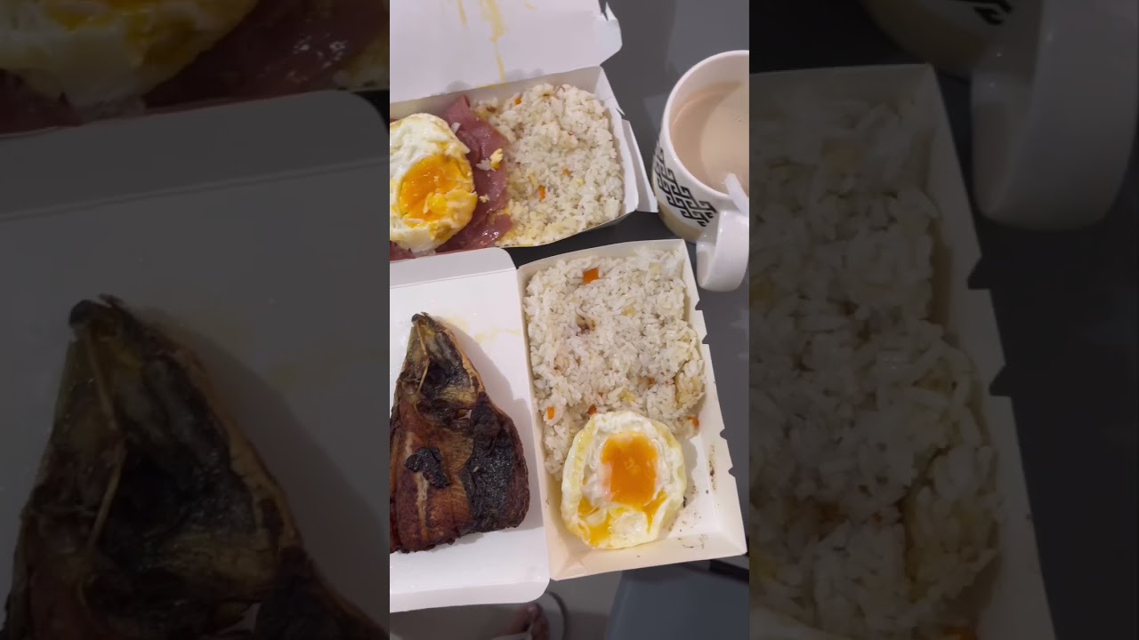 #shorts BREAKFAST OVERLOAD #hamsilog #bangsilog #coffee #mukbang - YouTube