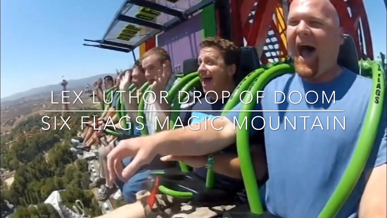 Lex Luthor Drop of Doom - Six Flags Magic Mountain - YouTube