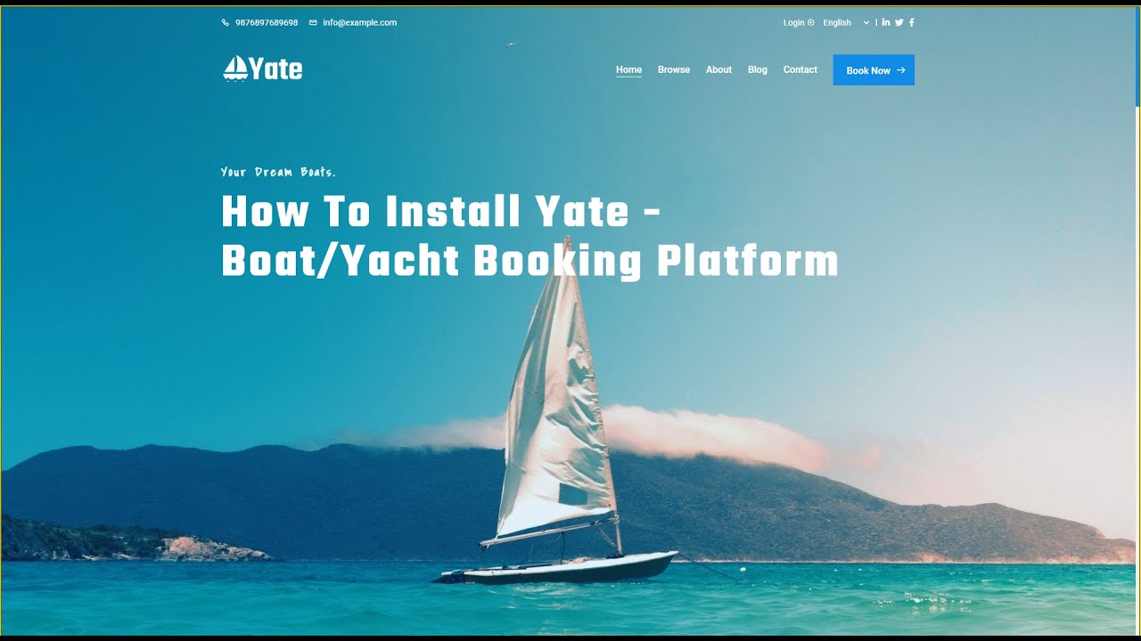 How to install Yate - Boat/Yacht Booking Platform - YouTube