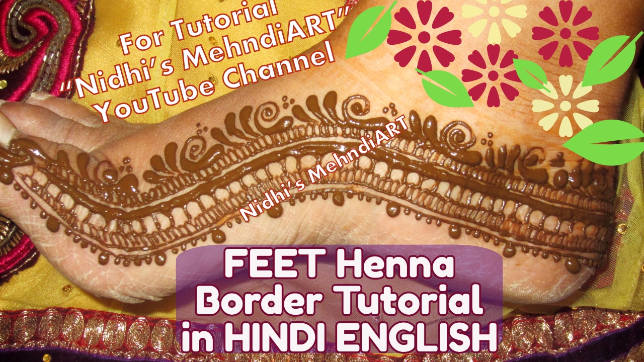 Beautiful Wedding Special Bridal Feet Border Henna Mehndi Designs ...