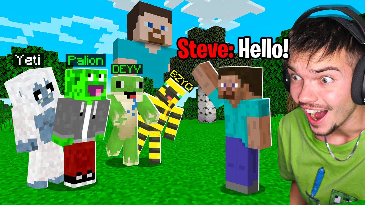 SPOTKALIŚMY TWÓRCĘ ŚWIATA *STEVE* w Minecraft! - YouTube