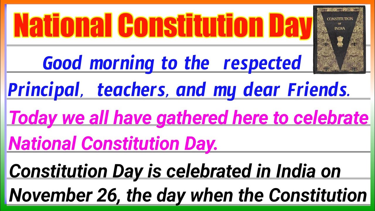 National Constitution day | Speech on national constitution day in ...