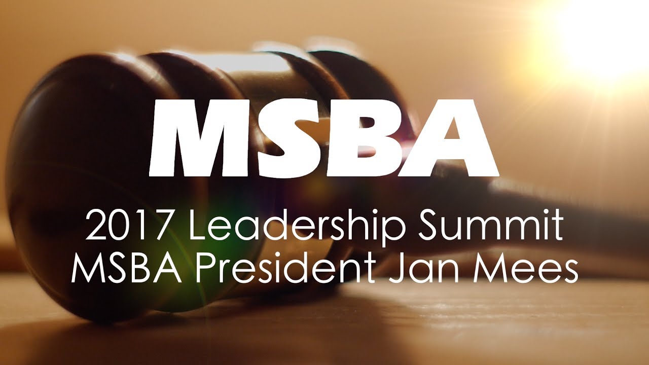 MSBA President Jan Mees - YouTube