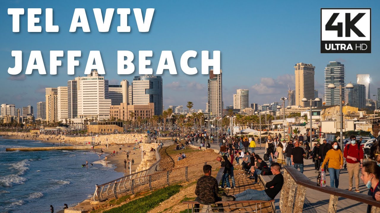 JAFFA BEACH, Tel Aviv Yafo, Israel | 4K 60 FPS UHD Relaxing Virtual ...