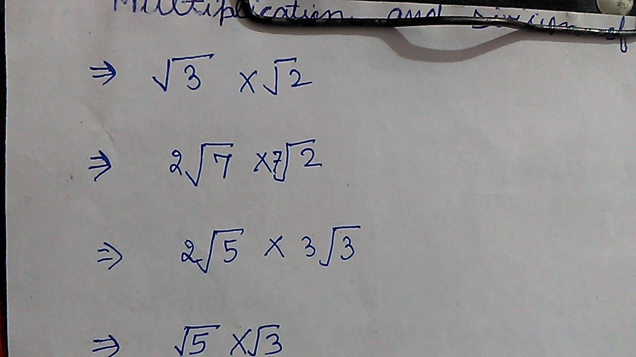 Multiplication and division of surds - YouTube