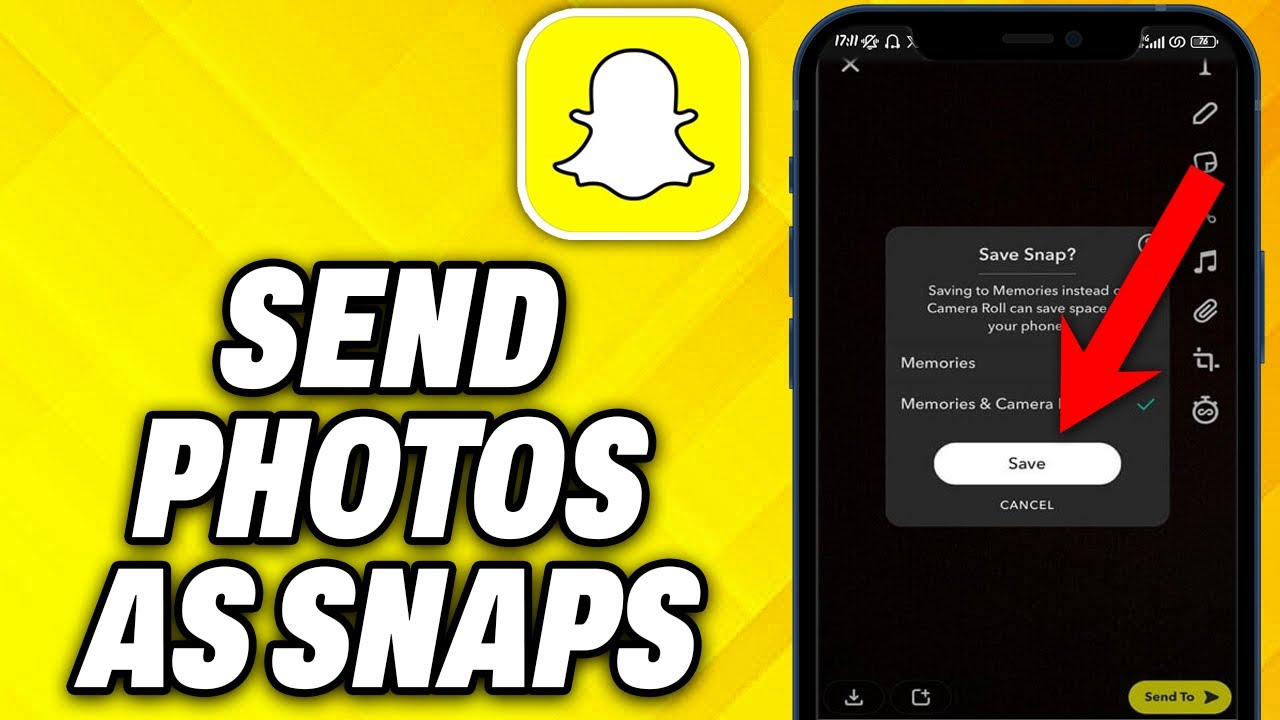 How To Send Photos as Snaps on Snapchat (2025) - YouTube