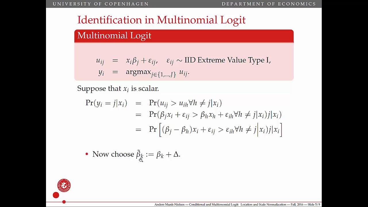 Discrete choice, part 3: Location and scale normalization in logit models - YouTube