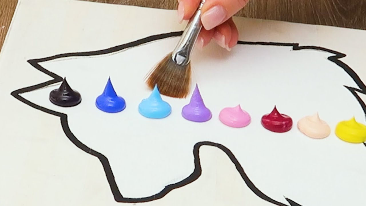 How to Paint Abstract Wolf | Easy Art Compilation | Beautiful Painting ...