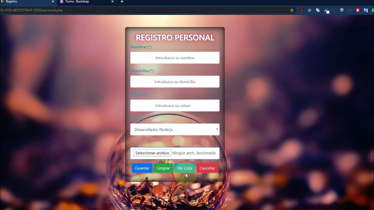 7.- FORMULARIOS CON BOOTSTRAP Y CSS - YouTube